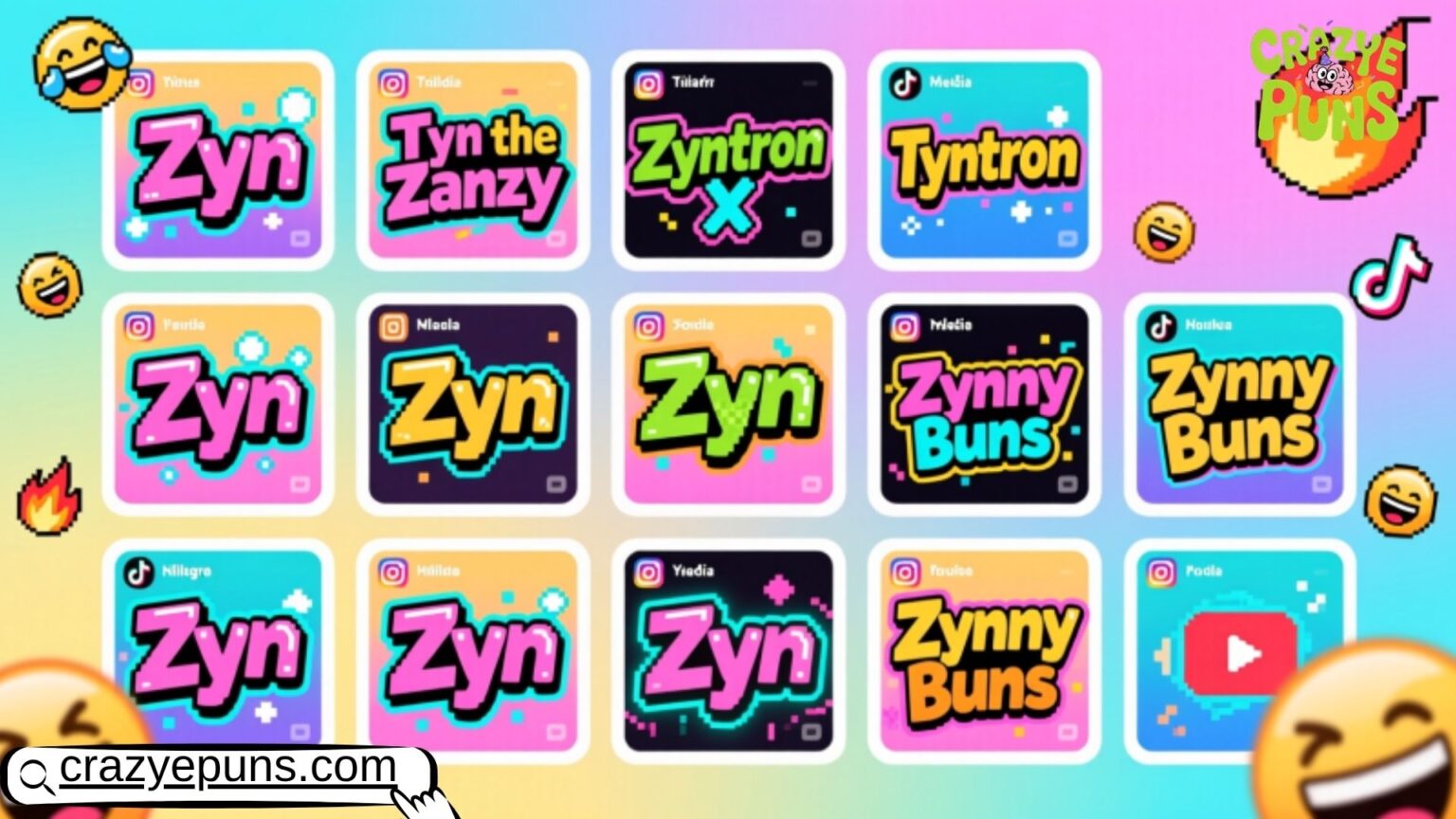 450+ Funny Zyn Nicknames & Puns to Make You Laugh
